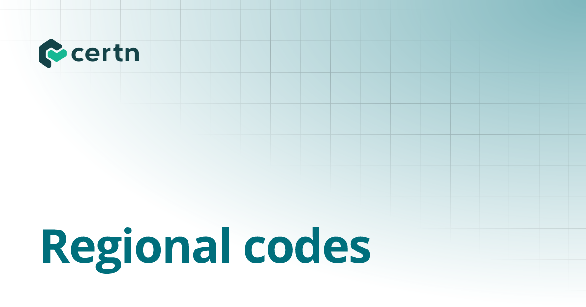 Regional codes | Certn