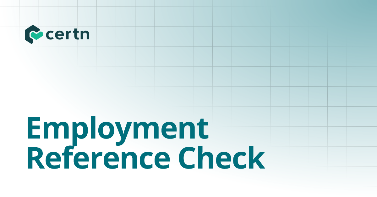 Employment Reference Check | Certn